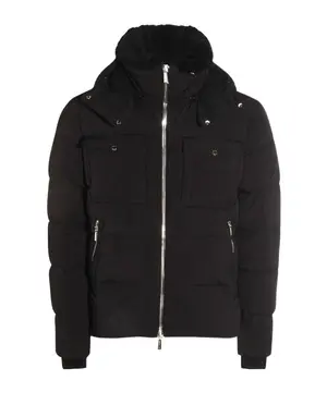 MOORER Hooded Jacket With Flap Pockets