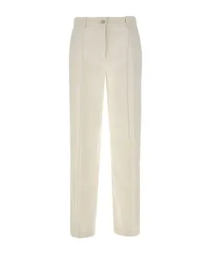 Eleventy Wide-leg Pressed-pleat Pants