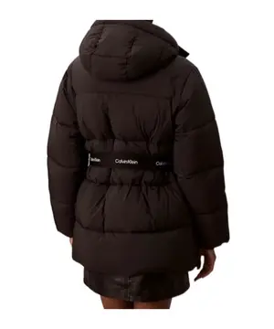 Calvin Klein Logo Belt Hooded Puffer Jacket