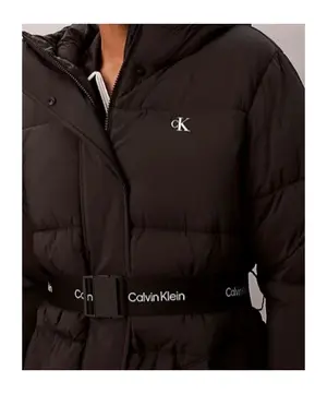 Calvin Klein Logo Belt Hooded Puffer Jacket