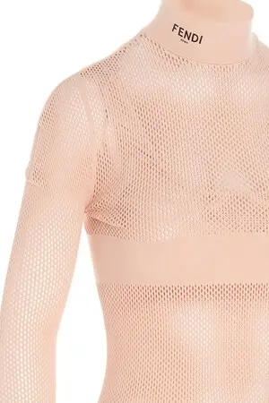 Fendi Layered Effect Mesh Bodysuit