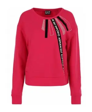 EA7 Hoodie With Logo Detail - Red