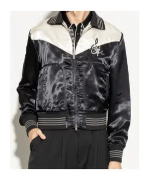 Amiri Logo Embroidered Bomber Jacket