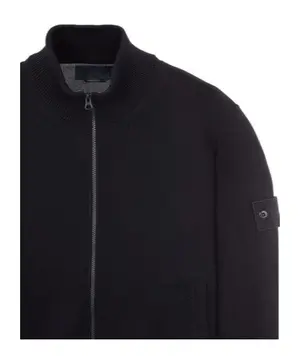 Stone Island High-necked Full-zip Hoodie With Logo Detail