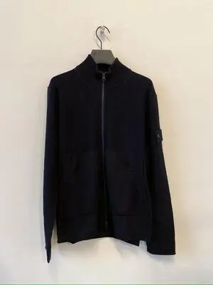 Stone Island High-necked Full-zip Hoodie With Logo Detail