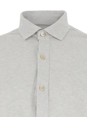 Eleventy Long-sleeved Button-up Shirt - White