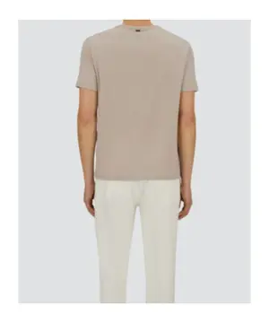Herno Short-sleeved Crewneck Knitted T-shirt - Nude