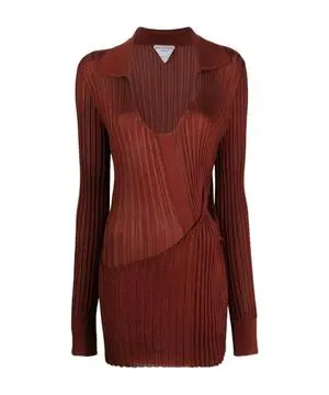 Bottega Veneta Ribbed Knit Sweater With Buckle Cuffs