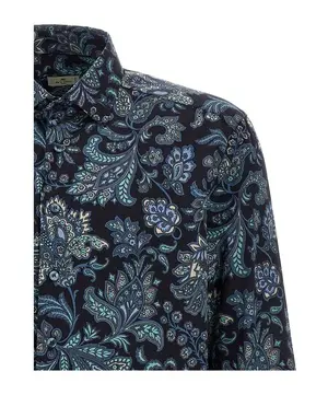 Etro Paisley Printed Long-sleeved Shirt - Black