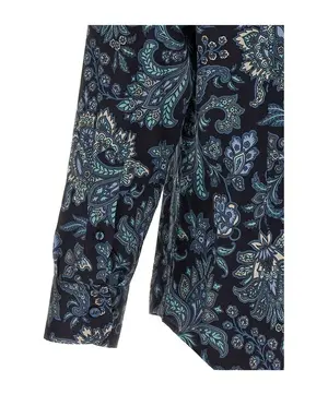 Etro Paisley Printed Long-sleeved Shirt - Black