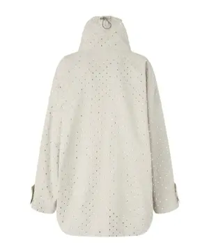 Pinko Crystal-embellished High-neck Coat - White