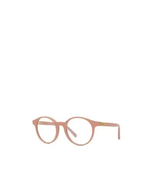 Dior Full Frame Round Eyeglasses With Temple Logo - Nude