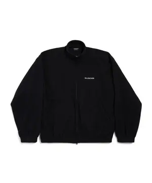 Balenciaga Zip-up Embroidered Jacket - Black/white