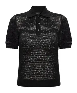 Dsquared2 Short Sleeve Knitted Polo Top