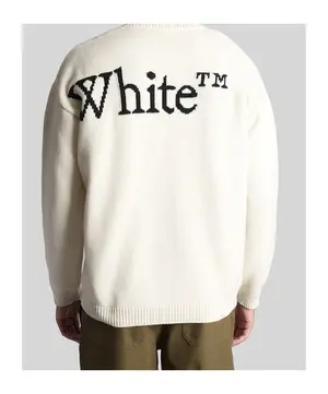 Off-White Logo Detailed Crewneck Jumper - White