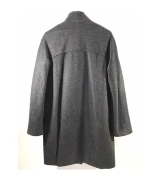Max Mara Long-sleeved Coat With Logo - Black