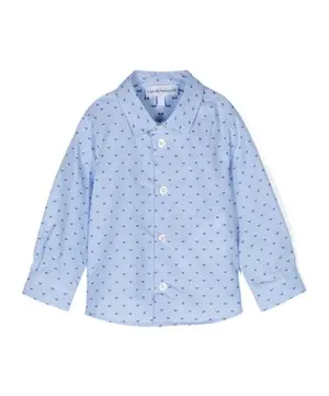 Emporio Armani Striped Logo Print Shirt