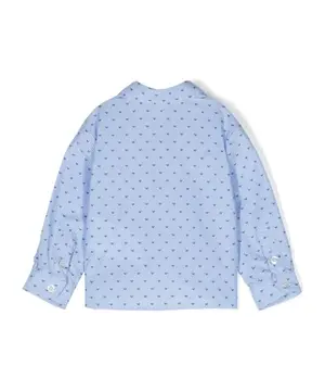 Emporio Armani Striped Logo Print Shirt