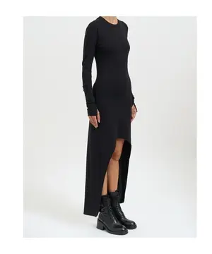 THOM KROM Long Sleeve Asymmetrical High-low Dress