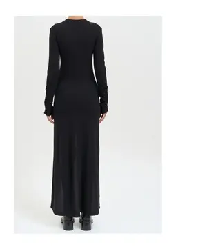 THOM KROM Long Sleeve Asymmetrical High-low Dress
