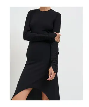 THOM KROM Long Sleeve Asymmetrical High-low Dress