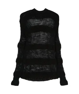 HELIOT EMIL Striped Open-knit Jumper