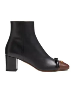 Valentino Garavani Vlogo Signature Ankle Boots - Black/coffee