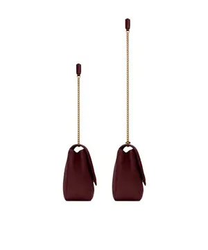 Saint Laurent Loulou Foldover Top Large Shoulder Bag - Red Cabernet