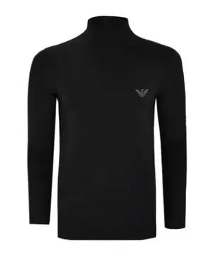 Emporio Armani Long Sleeve Stand Collar T-shirt