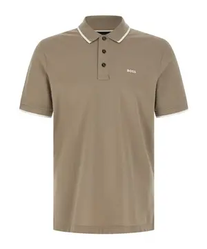 Hugo Boss Logo Detailed Polo Shirt - Brown