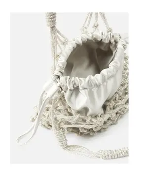Pinko Small Woven Shoulder Bag With Embellished Detail