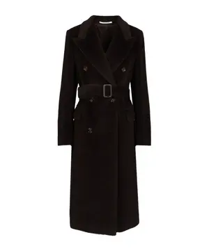 Tagliatore Double-breasted Belted Coat - Black