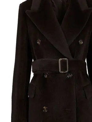 Tagliatore Double-breasted Belted Coat - Black
