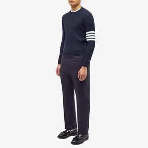 Thom Browne Four-bar Stripe Trousers - Black