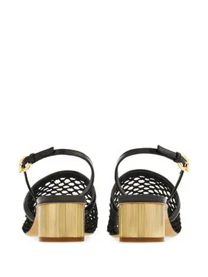 FERRAGAMO Mesh Open-heeled Slingbacks