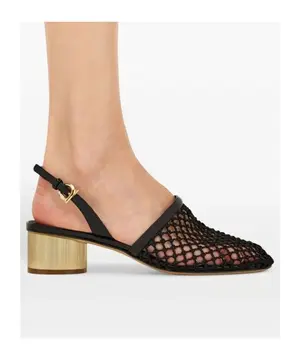 FERRAGAMO Mesh Open-heeled Slingbacks