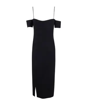 Pinko Off-shoulder Dress With Spaghetti Straps And Slit