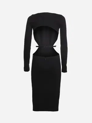 Dsquared2 Long-sleeve Cut-out Midi Dress