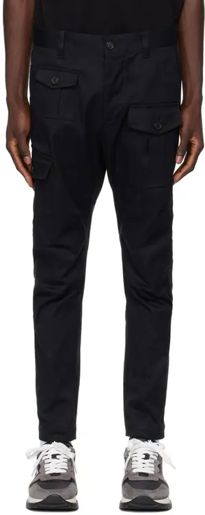 Dsquared2 Tapered-leg Skinny Cargo Trousers - Black