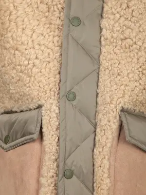 Moncler Shearling Down Jacket - Olive Green