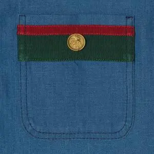 Gucci Denim Mini Dress With Webbing Trim
