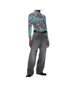 LU'U DAN Masked Mesh Turtleneck