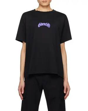 Givenchy Boxy Fit T-shirt In Cotton With Reflective Artwork