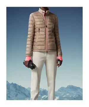 Moncler Walibi Short Down Jacket - Light Brown