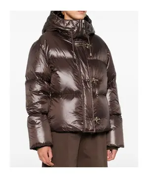 FAY Hooded Quilted Puffer Jacket - Black