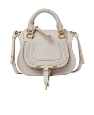 Chloé Logo Shoulder Bag - Nude