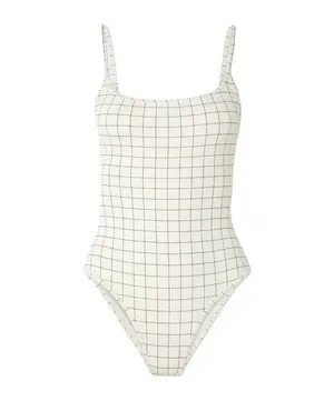 TOTEME Checked One-piece Swimsuit - White