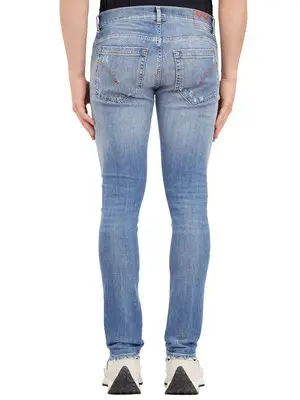 DONDUP Belt-loop Jeans With Distressed Details - Blue