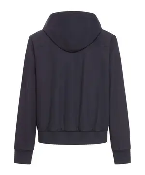 Celine Triomphe Blouson Jacket With Hood In Cotton Twill