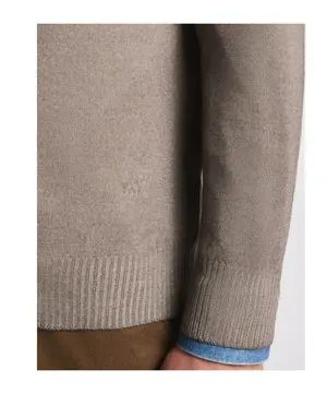 FAY Crew Neck Wool Knitwear With Embroidered Logo - Brown